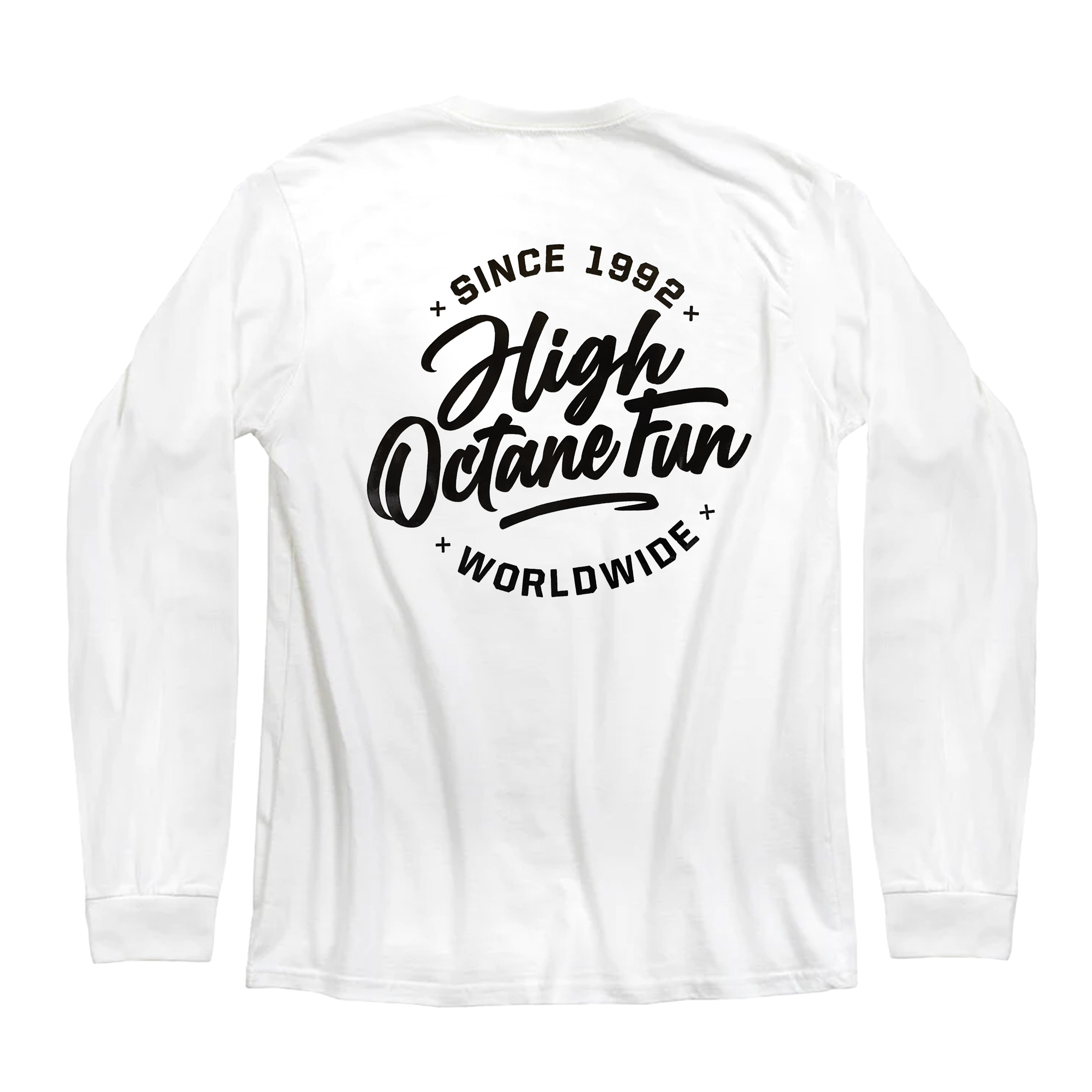High Octane Fun Long Sleeve - White | Fuel Clothing Company